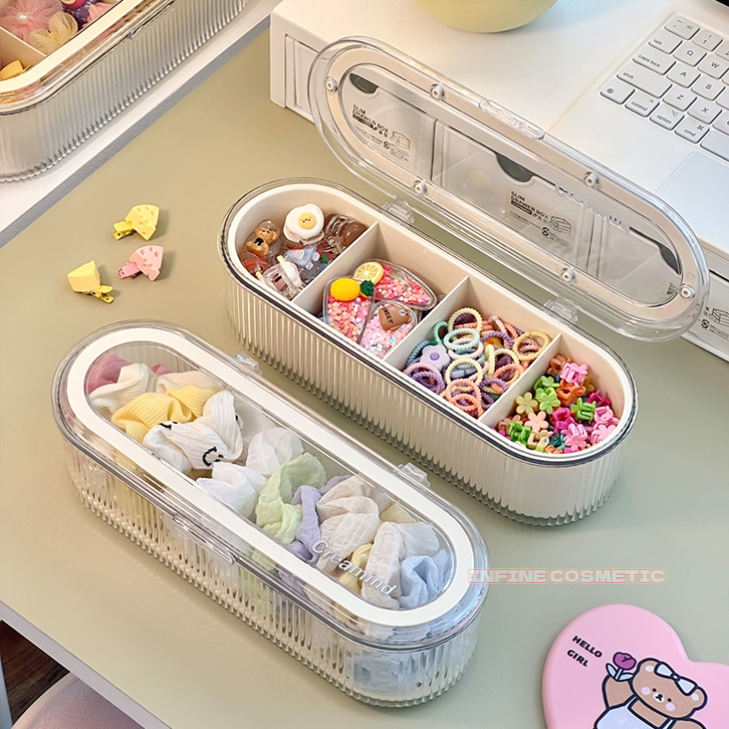 Hair Pin Storage Box Organizer Hair Clip Jewelry Transparent Hair Rope ...