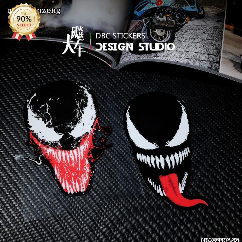 Ready Stock Venom Creative Car Stickers Cartoon Scars Cover Stickers ...