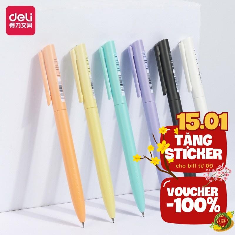 Deli Nusign S8 Gel Pen Nib 0.5mm Orange Black Ink | Shopee Malaysia