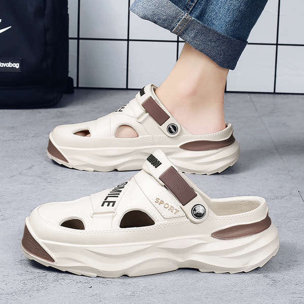 kasut sandal lelaki crocs Sandal untuk lelaki musim panas memakai plus ...