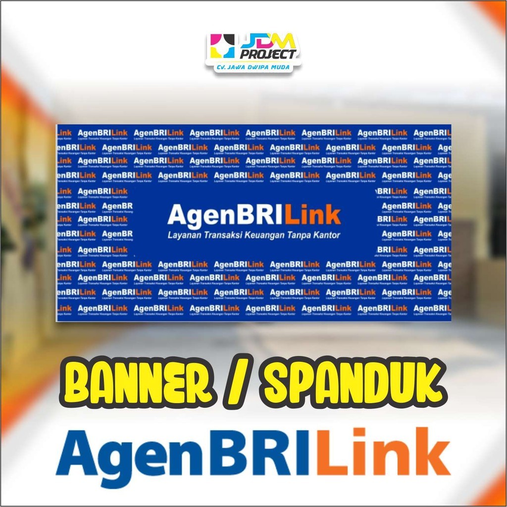 Jdm Project Banner BRI Jumbo Banner 3 x 3 M BRILink MMT Agent Wall ...