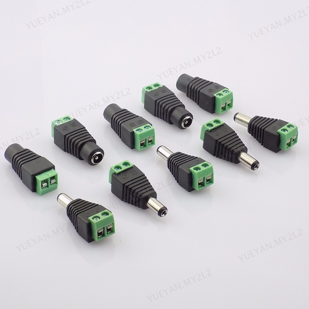10pair CCTV Camera Video Balun Adapter Coax Cat5 To BNC DC Power Male ...
