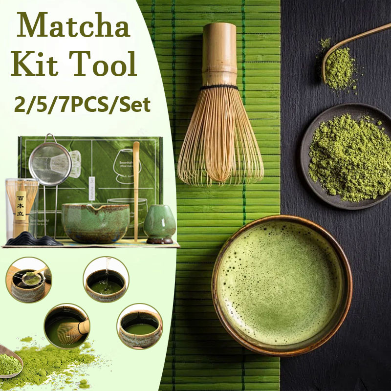 Matcha Kit Tool with Bamboo Matcha Whisk Matcha Bowl Set with Pouring ...