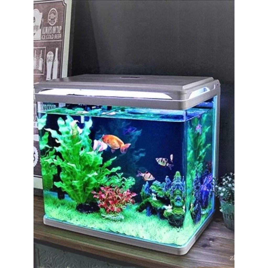Akuarium Tangki Ikan Jiamei Desktop Rumah Tangki Ikan Kecil Tangki Kaca ...