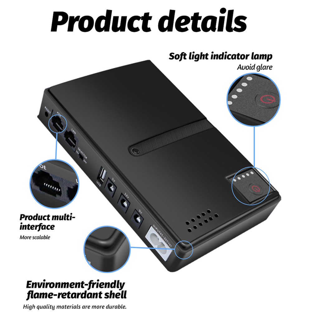 [Stone1.my] DC1018L Mini Portable UPS Backup Power Adapters 5V 9V 12V ...