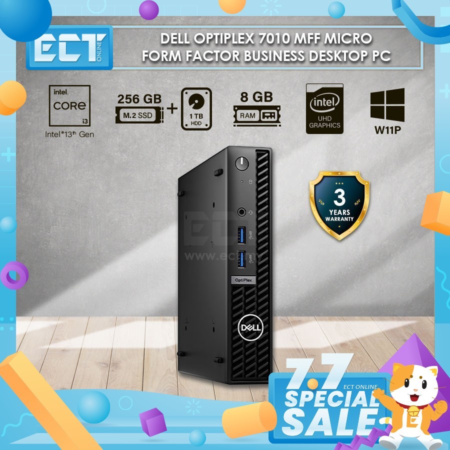 Dell Optiplex 7010 MFF Micro Form Factor Business Desktop PC (i3-13100T ...