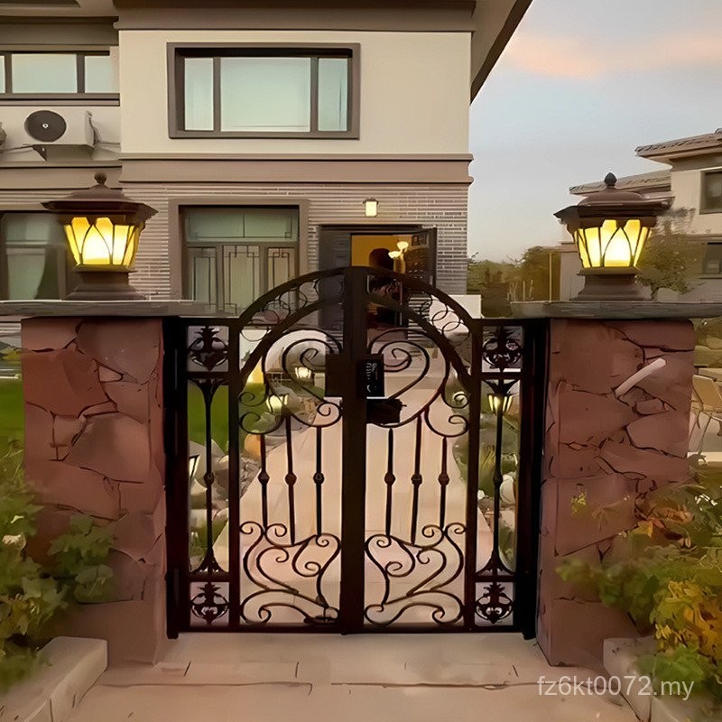 French Door Villa Courtyard Door Courtyard Door Country European Style ...