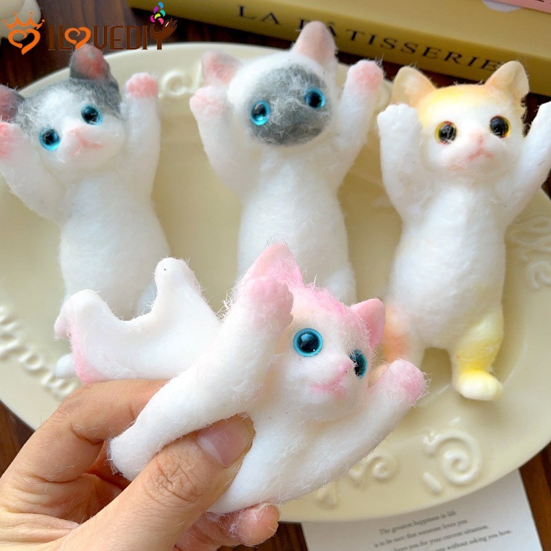 [ Featured ] Raised Hand Cat Pinch Toy - Cartoon Room Decoration ...