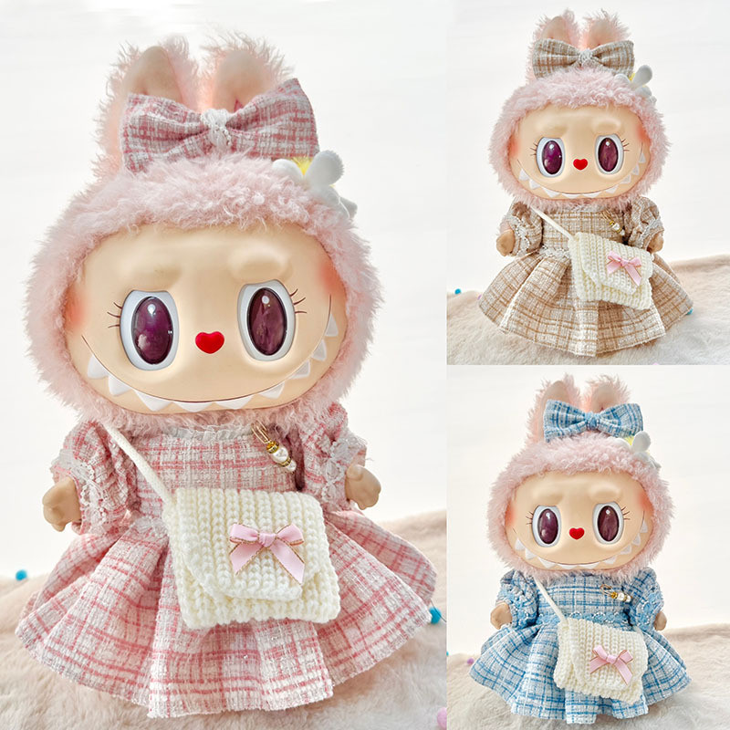 38cm Labubu Plush Doll Clothes for Labubu Sweetheart Doll Baby Clothes ...