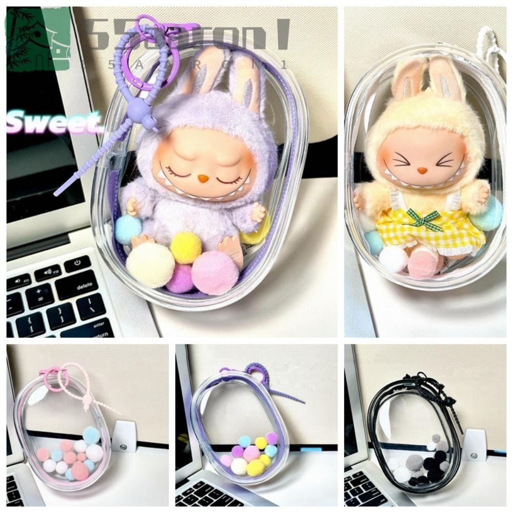 AARON1 Labubu V2 Doll Storage Bag, with Keychain Outgoing Labubu ...