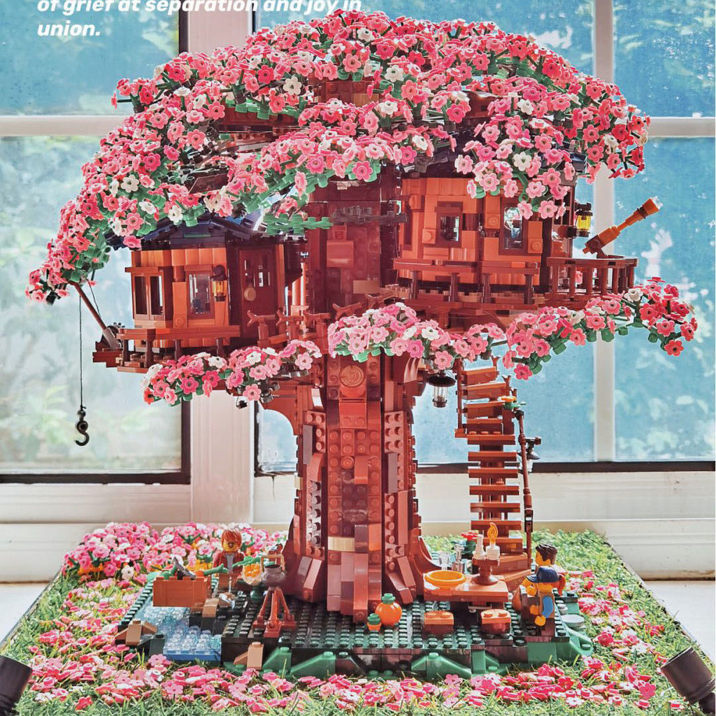 Compatible with Lego Cherry Blossom Tree House High Difficulty Series ...