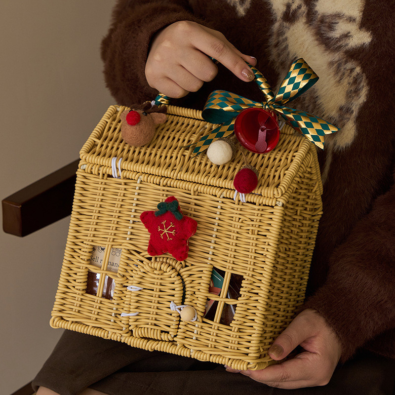 Rattan-Like Woven Hand Gift Box Creative Gift Box Packing Box Rattan ...