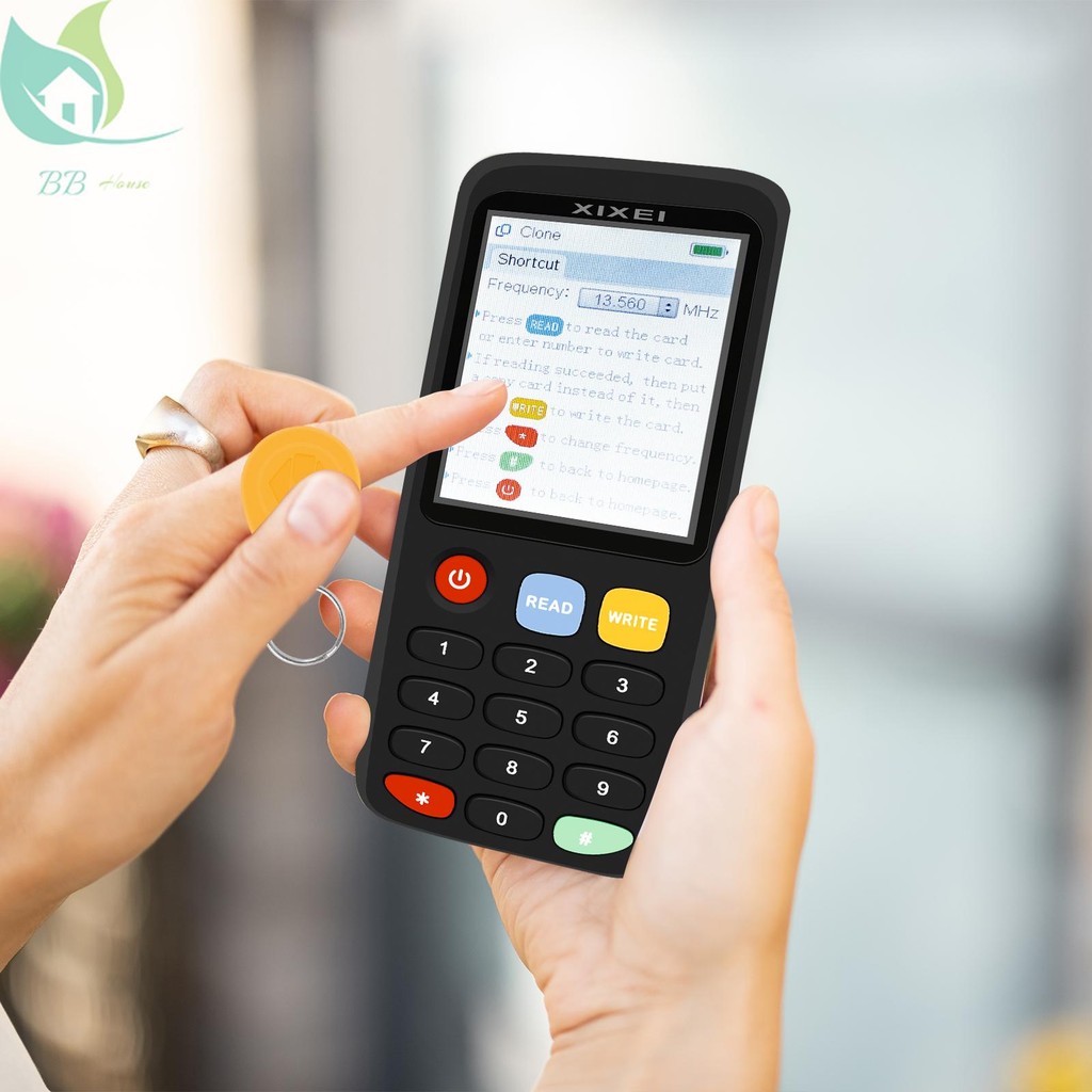 Smart Card RFID Copier Portable 125 KHz ID Card Reader Writer 13.56 MHz ...