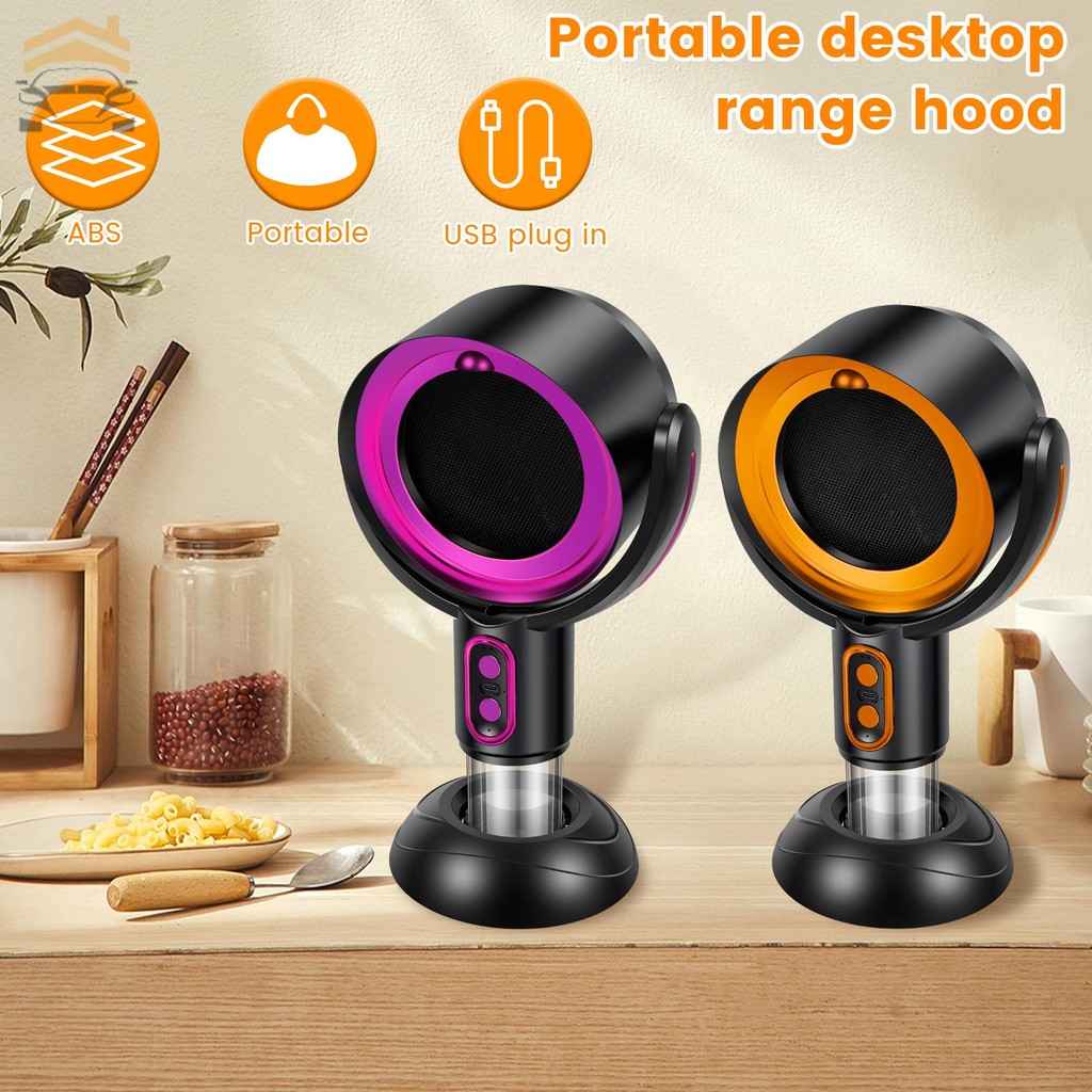 Portable Range Hood 2 Speeds Desktop Range Hood USB Plug in Portable ...