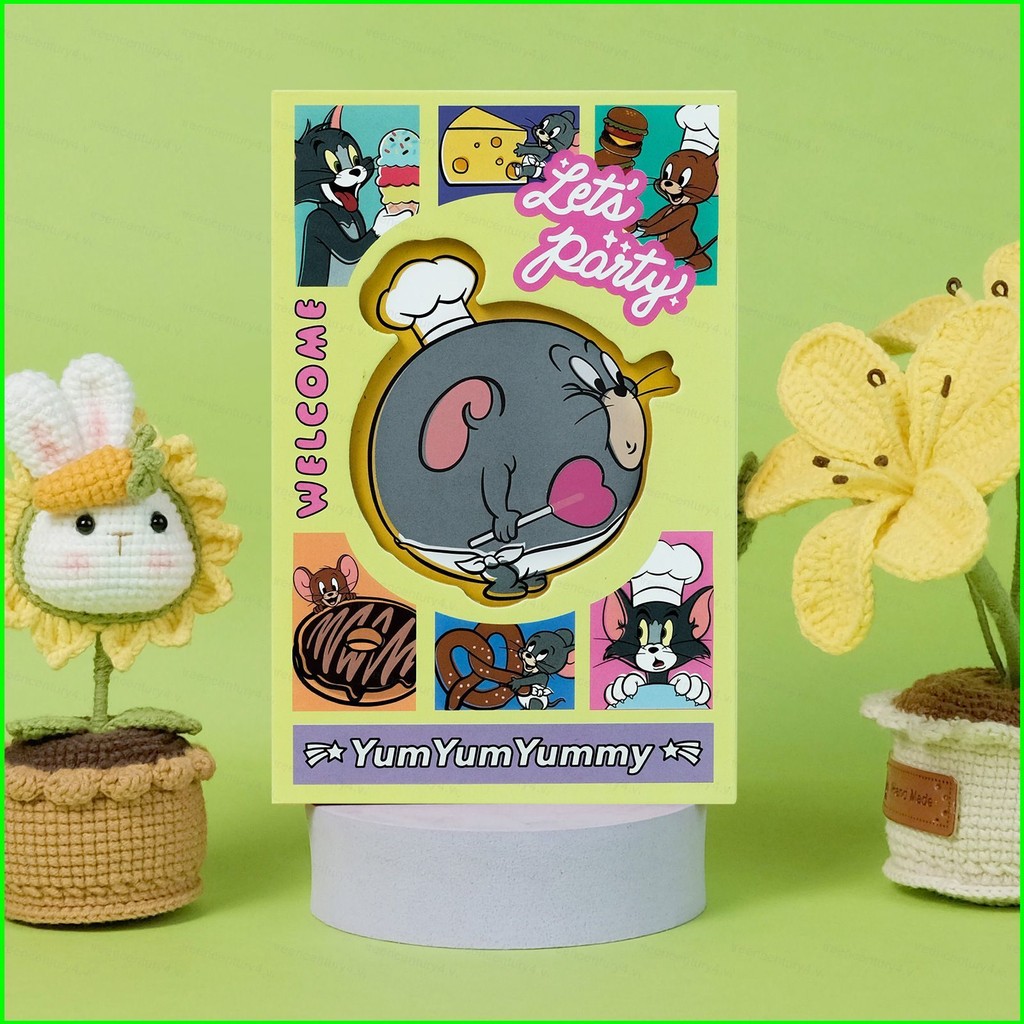 Dly Tom and Jerry Coloring Page Notebook Magnetic Trifold Diary Book ...