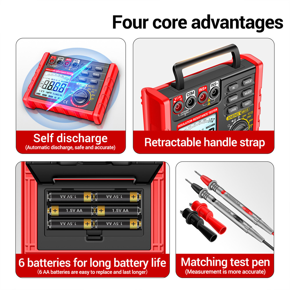 Pcbfun ANENG MH15 Insulation Resistance Multifunctional Digital Meter ...