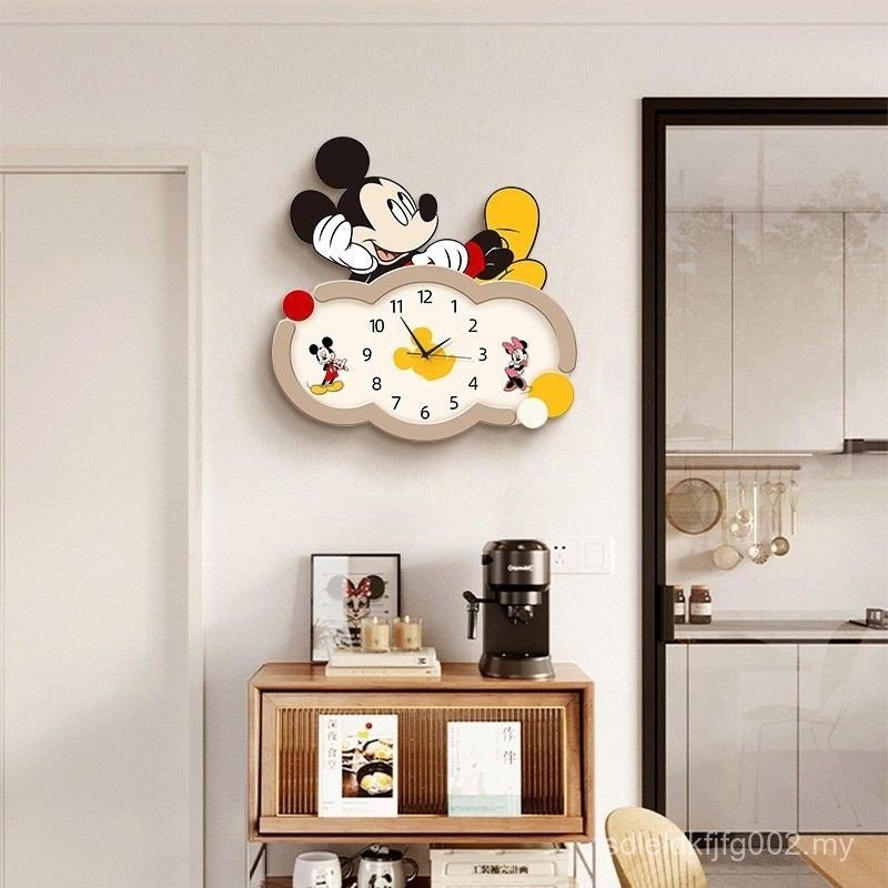 Hot Sale Mickey Clock Living Room Clock Wall-Mounted Mickey Mouse High ...