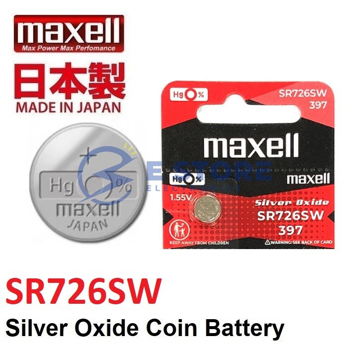 SR726SW (397) GENUINE Maxell Silver Oxide Battery 1.55V | Shopee Malaysia