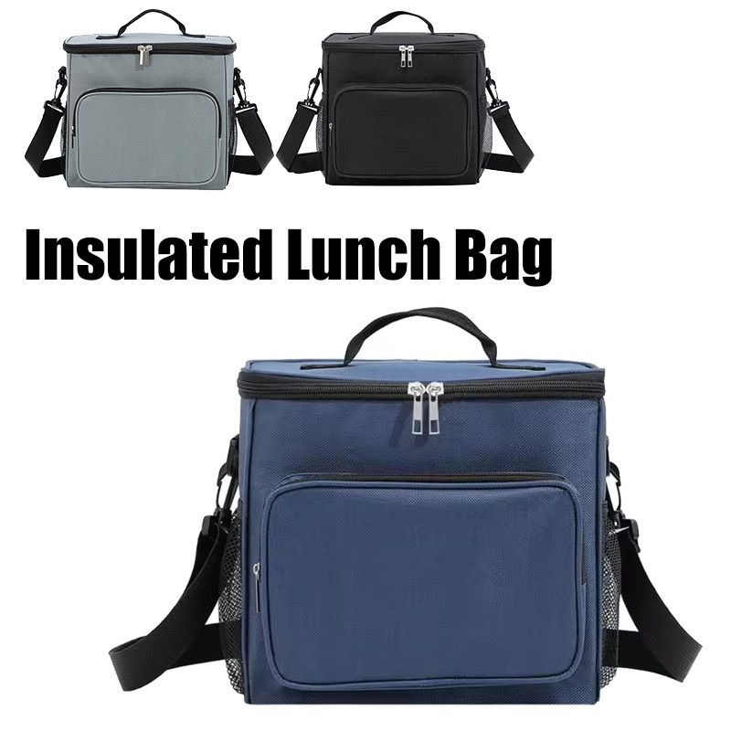Insulated Lunch Bag Thermal Lunch Box Zipper Bag Thermal Bag Tote Carry ...