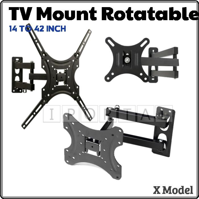 Universal Adjustable Wall Mount TV Bracket Tilt Swivel 10-55 inch ...