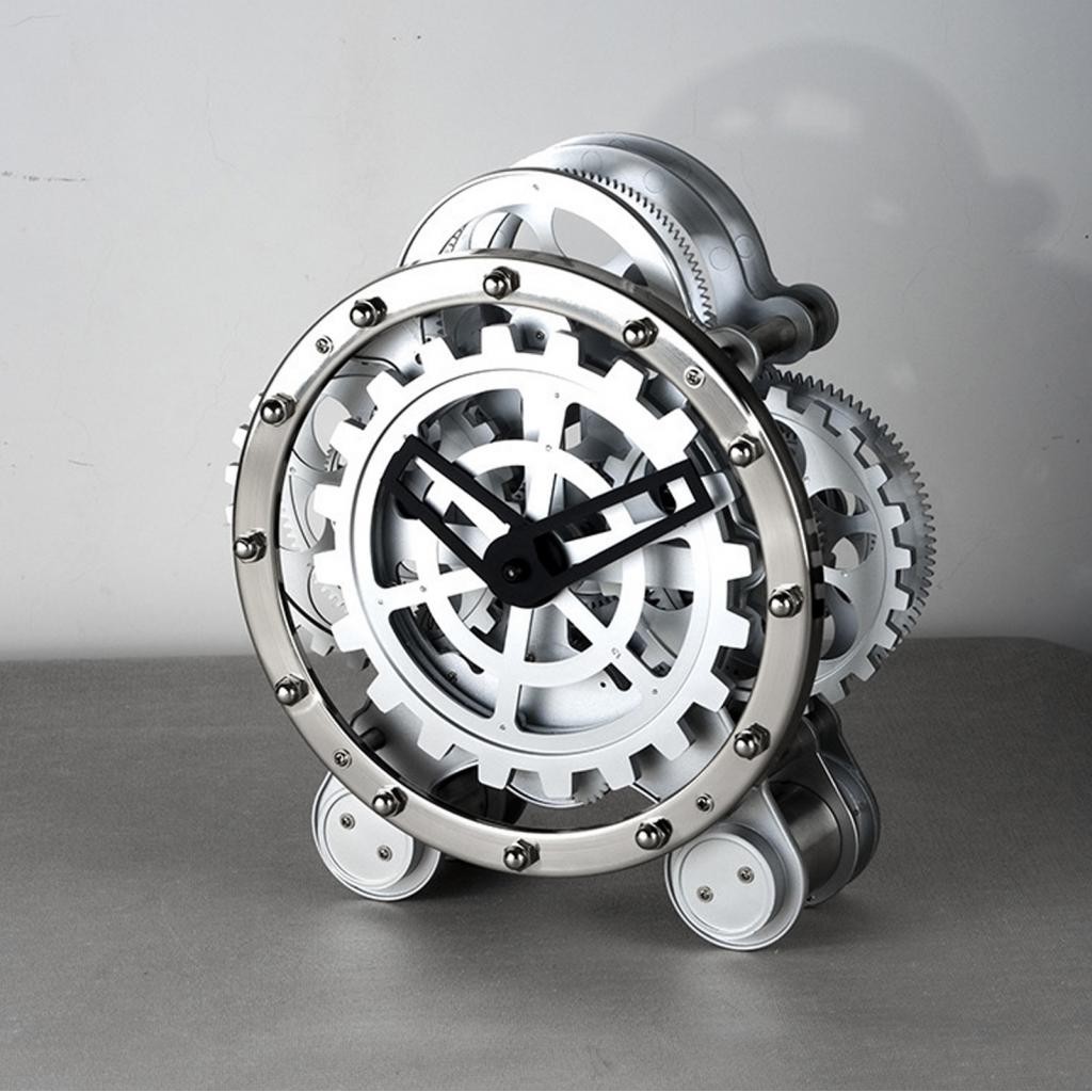 ebayst-my ZJchao Metal Gear Clock Double Foot Stand Vintage Industrial ...