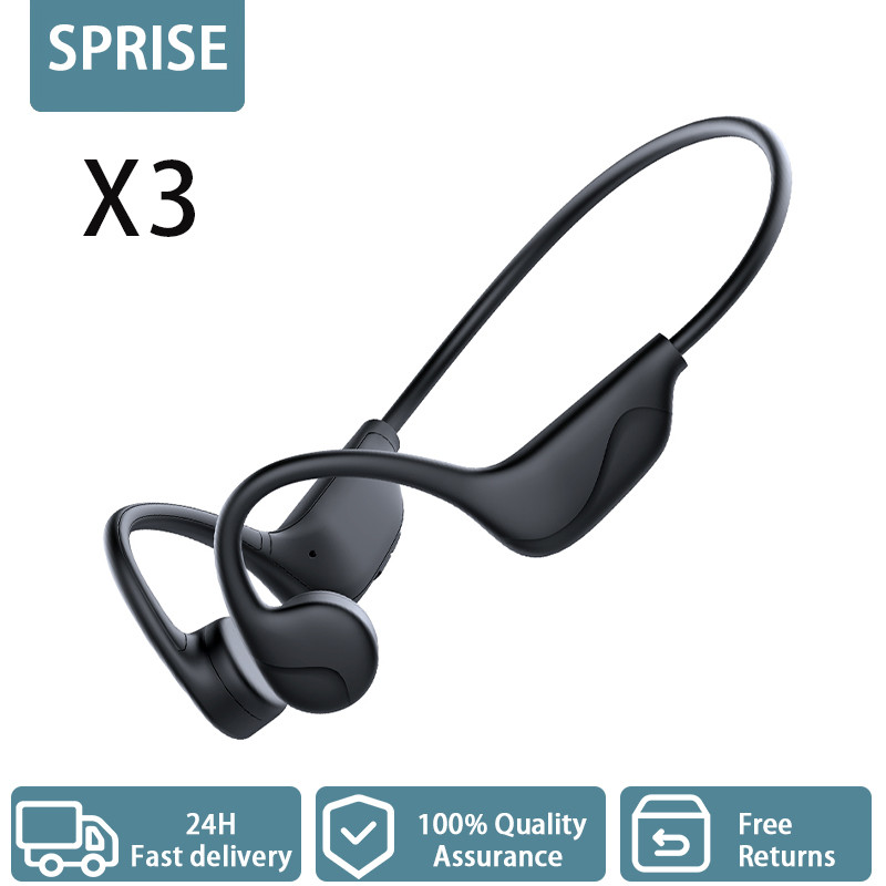 SPRISE X3 Headphone Wireless Bluetooth Sports Earphone Bone Conduction ...
