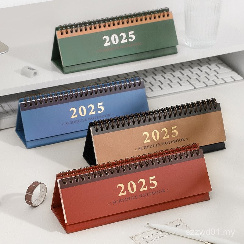 2025 Versi Mendatar Kalendar NI Gaya Ringkas Meja Pejabat Perancang ...