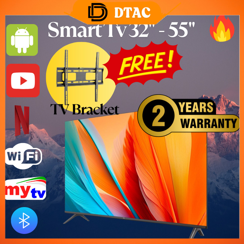 Televisyen Pintar Dtac Netflix Tv Android Goggle Smart / Digital TV Murah 22/32/40/43/50/55 ...