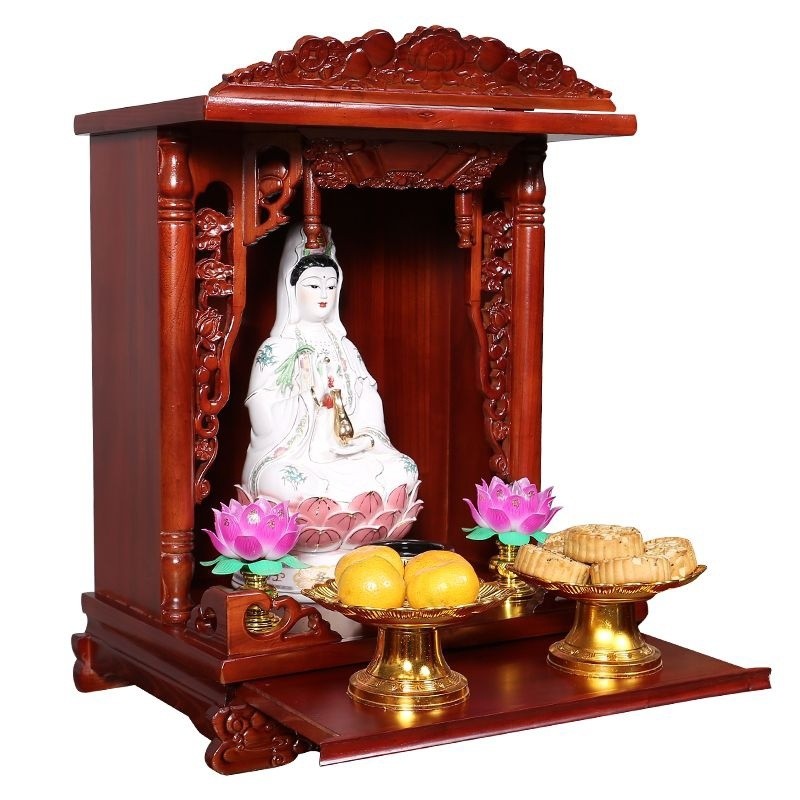 Solid Wood God of Wealth Buddhist Table Buddhist Niche Worship Table ...