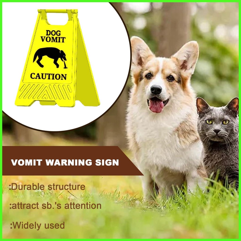 Cat Vomit Sign 3D Printed Funny Caution Sign Wet Floor Sign Novelty ...