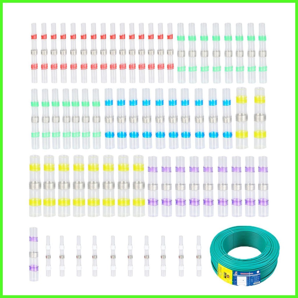 Wire Solder Connectors 60pcs Solder Connectors Heat Shrink Insulated ...