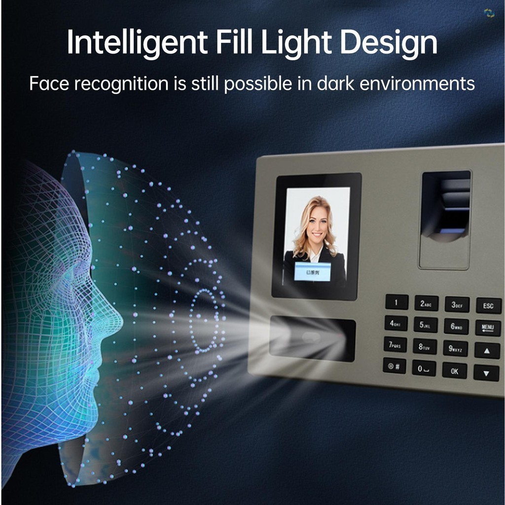 Intelligent Face Biometric Fingerprint Password Employee Attendance ...
