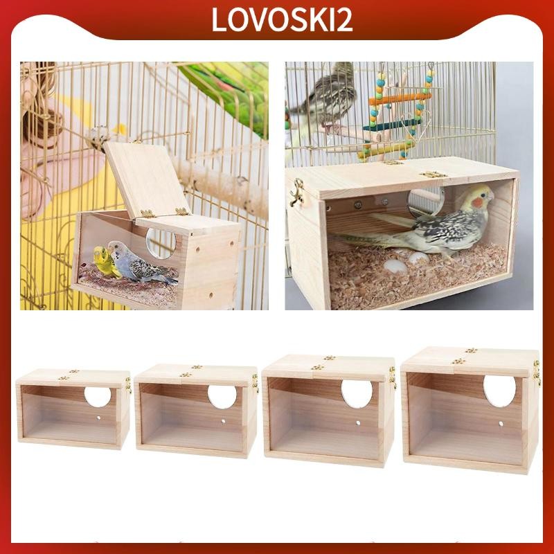 [LovoskiacMY] Parakeet Bird Nest Box with Viewing Window Hanging House ...