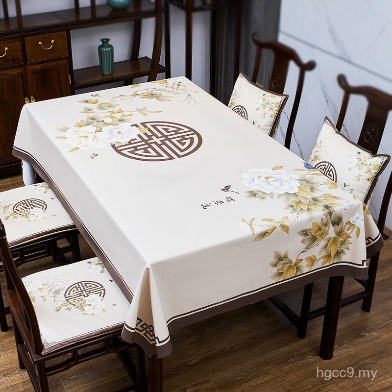 Kain meja tikar meja teh gaya Cina baru, kalis air, kalis minyak, meja ...