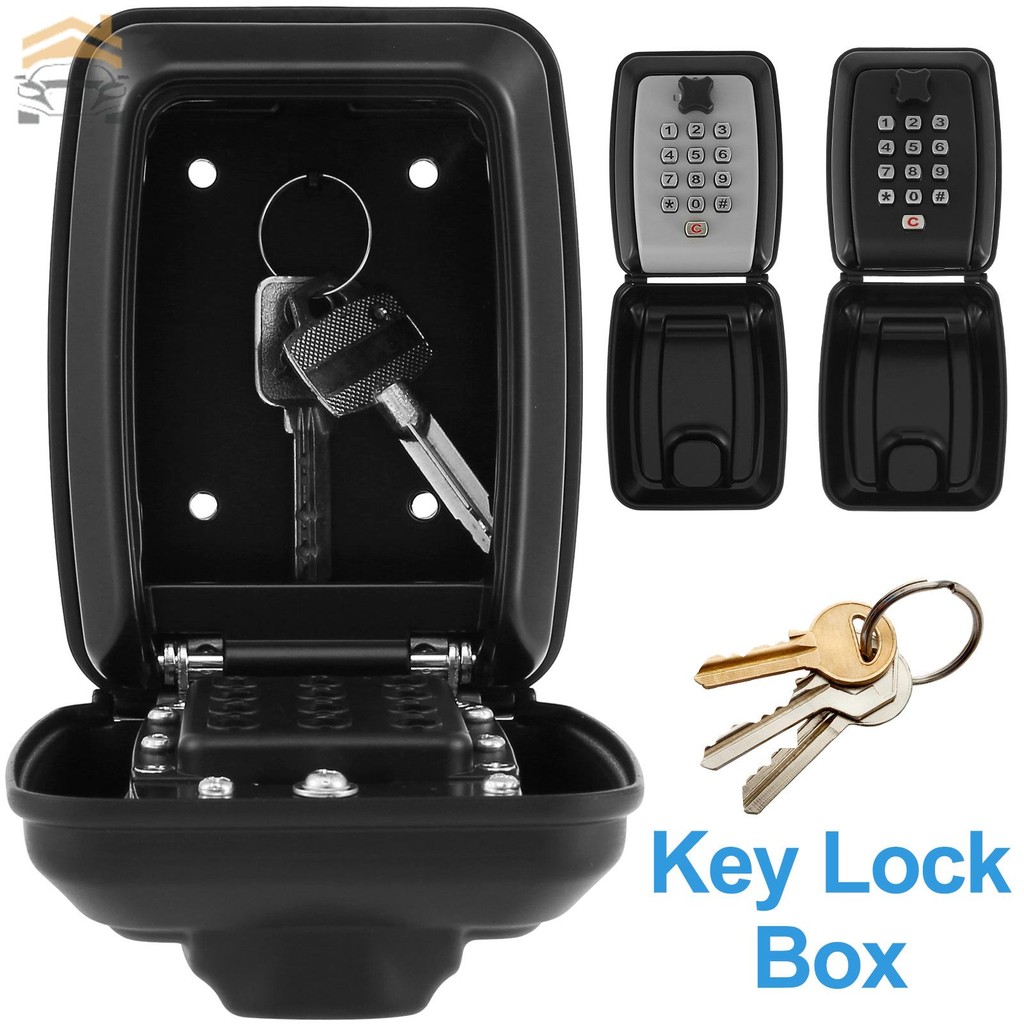 Key Safe Box for Outside Wall Mounted Combination Lock Key Organizer ...