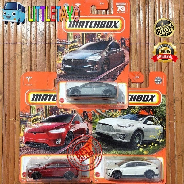 MERAH MATCHBOX TESLA MODEL X BLUE WHITE SILVER RED SPORT CAR | Shopee ...
