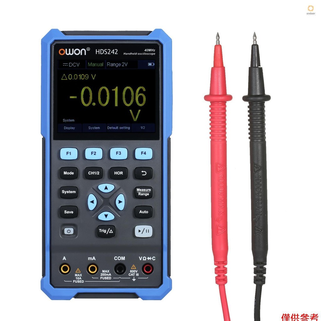 OWON Handheld Oscilloscope Multimeter 2CH 40MHz Bandwidth 20000 Counts ...