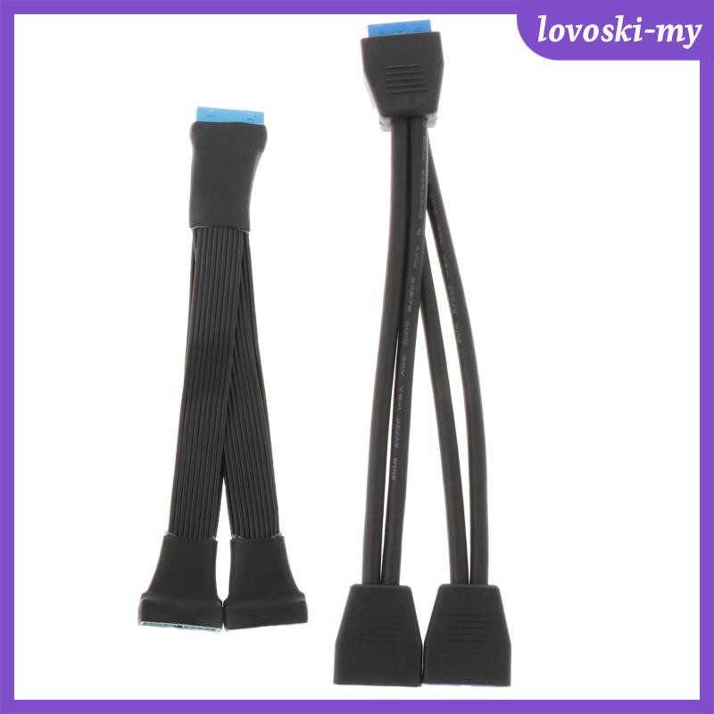 [LovoskiMY] 19 Pin USB Header 1 to 2 Adapter Cable Motherboard USB ...
