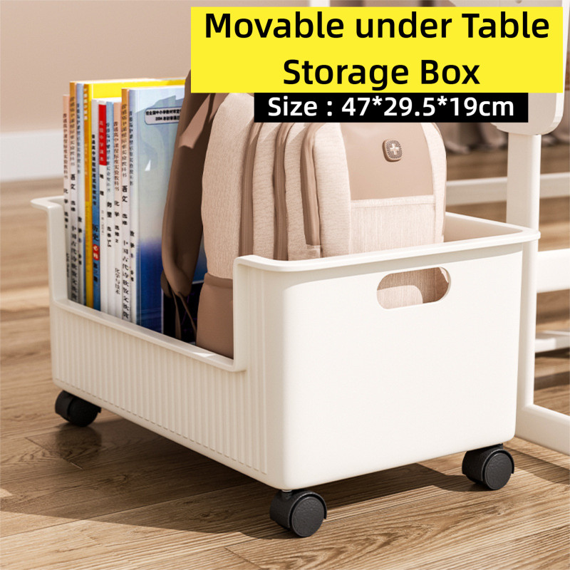 Desk-side book Under-table Storage Box For Student With wheels Office ...