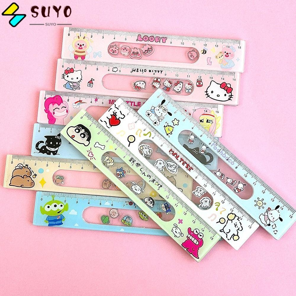 SUYO Straight Ruler, Multifunctional 15CM Rocking Ruler, INS Stationery ...