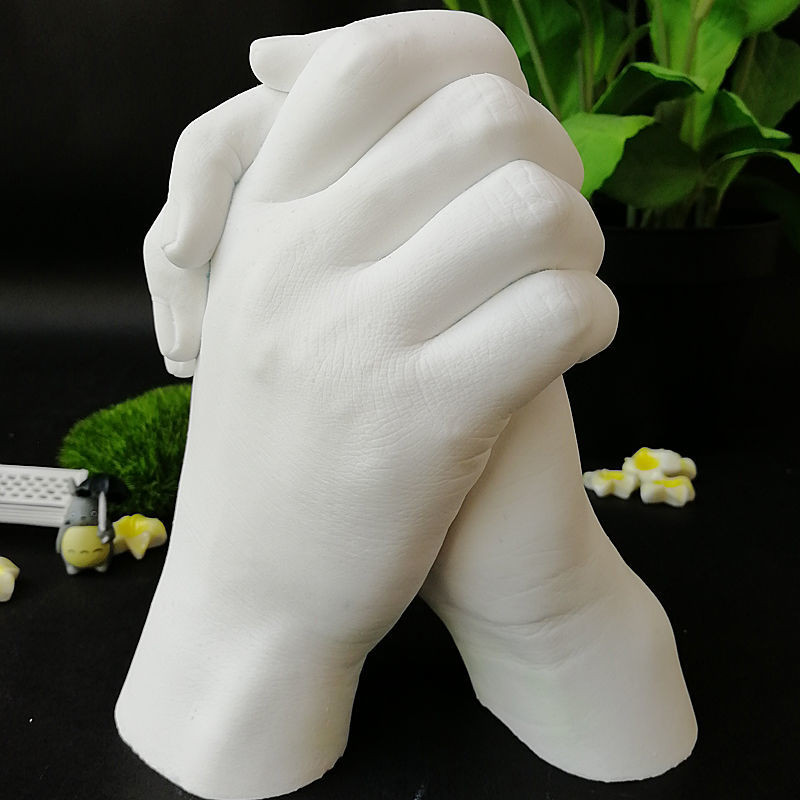 Couple Hand Model Souvenir Adult Hands Clone Powder Model Powder ...