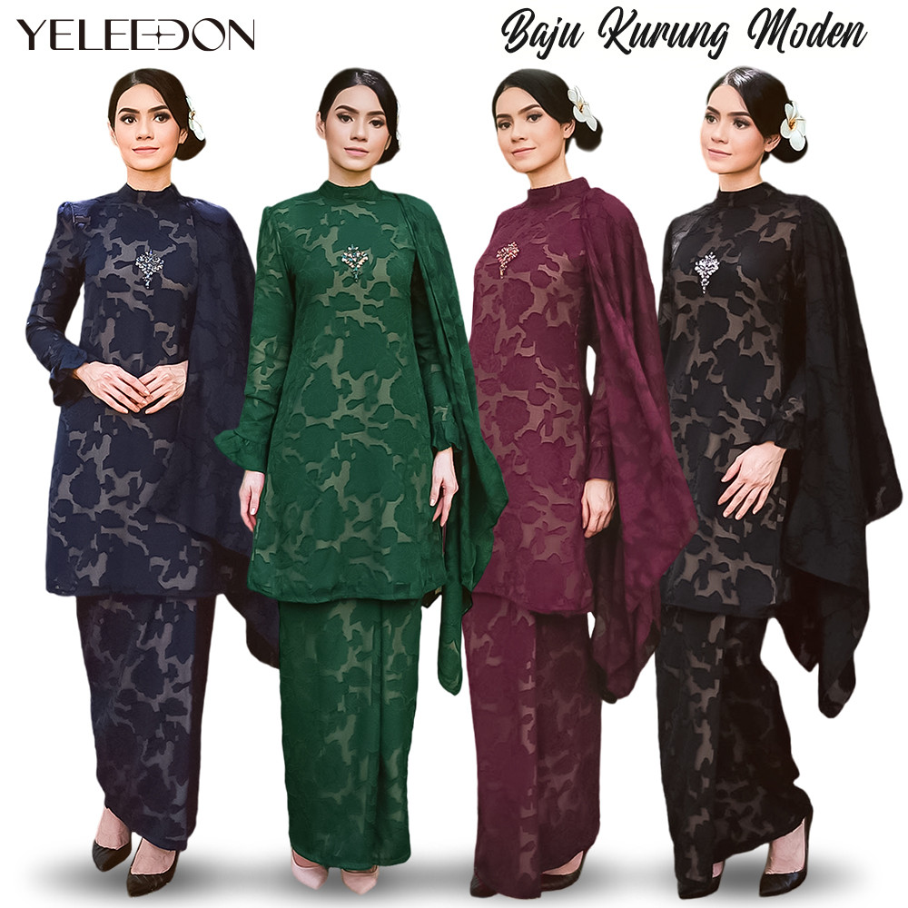 YELEEDON BAJU KURUNG diamond Bead Baju Raya Haji 2025 baju Kebarung ...