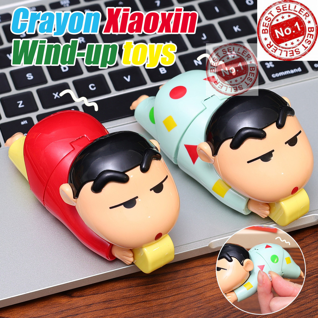 MC#Cute Trendy Crayon Shin Chan Clockwork Toy - Movable Crawling Anime ...