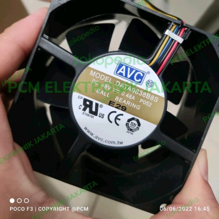 SB99 exhaust fan AVC DATA0838B8S 48 cooling fan 8 cm ball bearingVOLT ...