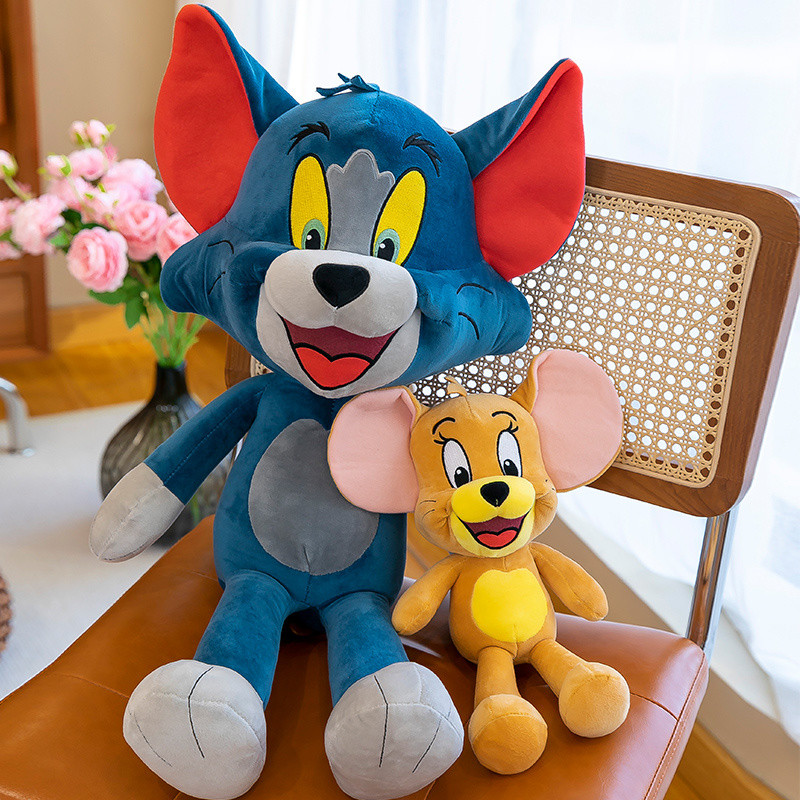 Cat and Mouse Toy Doll Cute Plush Toy Tom Cat Jerry Mouse Plush Doll ...
