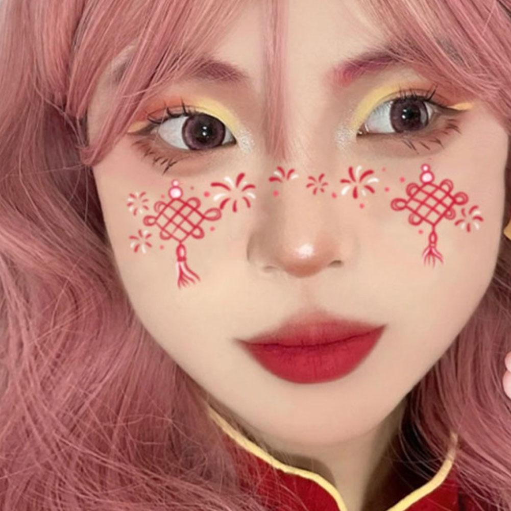 2025 New Year's Face Sticker Set Face New Year's Makeup Day Advanced ...