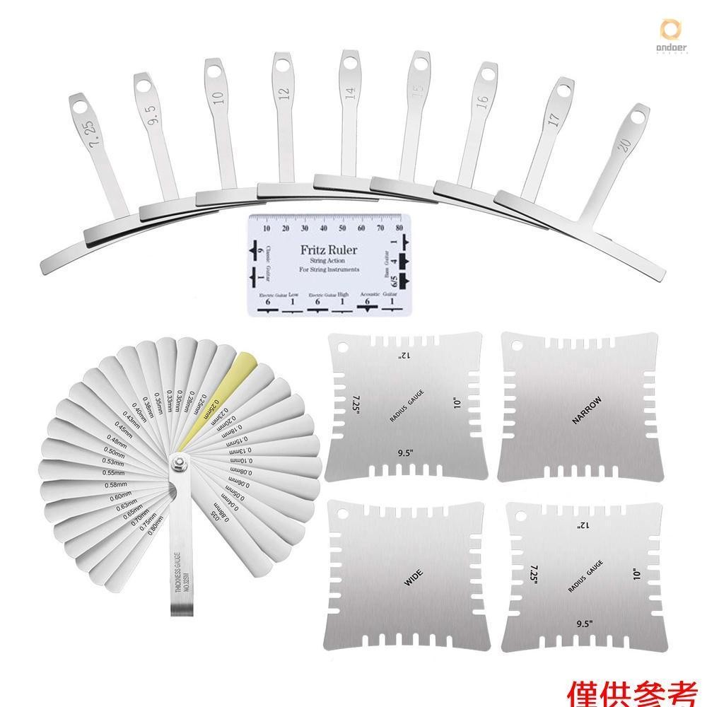 Guitar Luthier Measuring Tool Kit Set Ruler Understring Radius Gauge ...