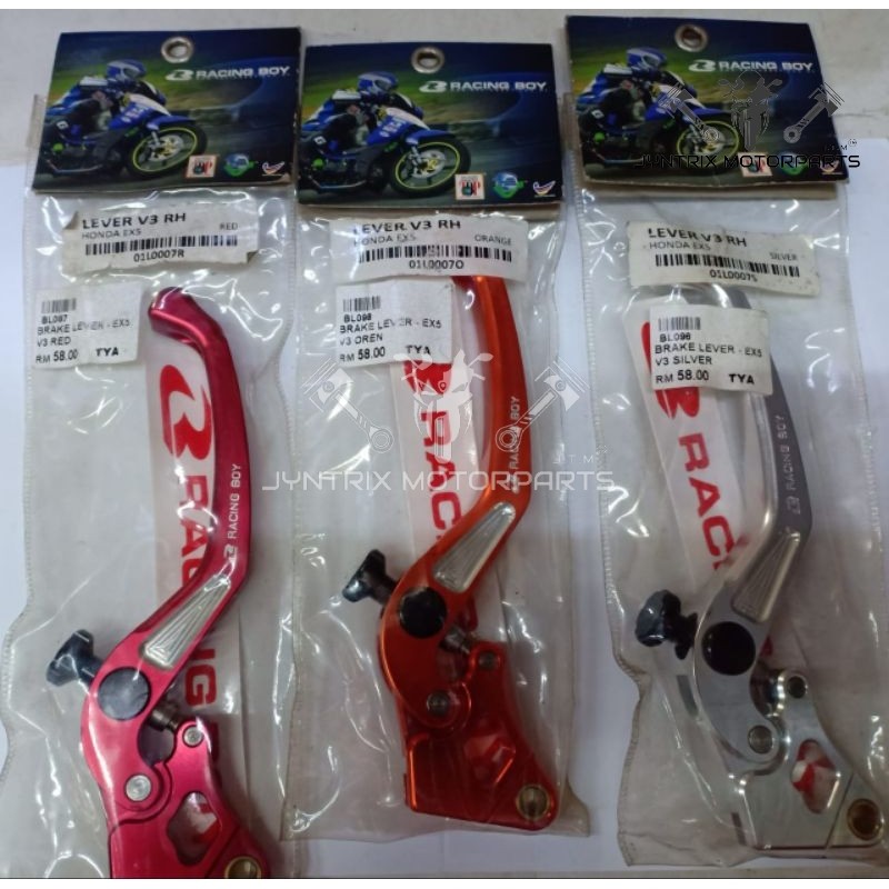 (CLEAR STOCK!!!) RCB RACING BOY BRAKE LEVER R/H EX5 /EX5 DREAM /WAVE100 ...
