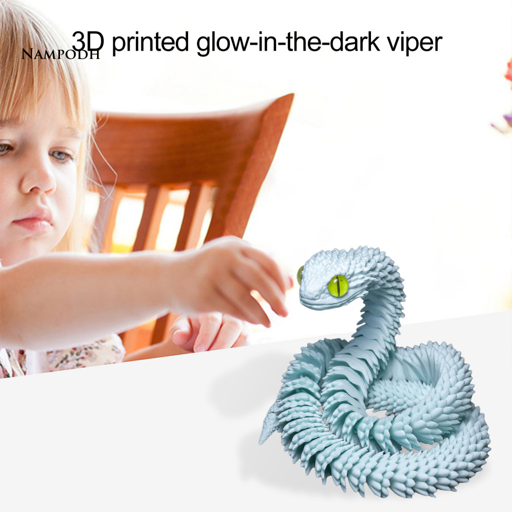 nampodh 3d Printed Snake Sculpture Articulated Snake Decor 3d Printed ...