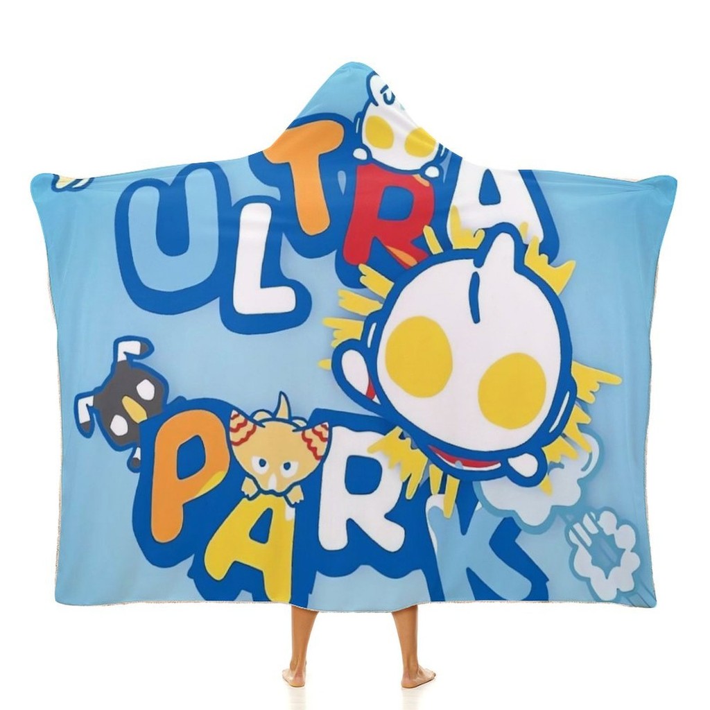 Ultraman Cloak Hoodies Coral Fleece Nightgown Cartoon Pajamas Stitch ...